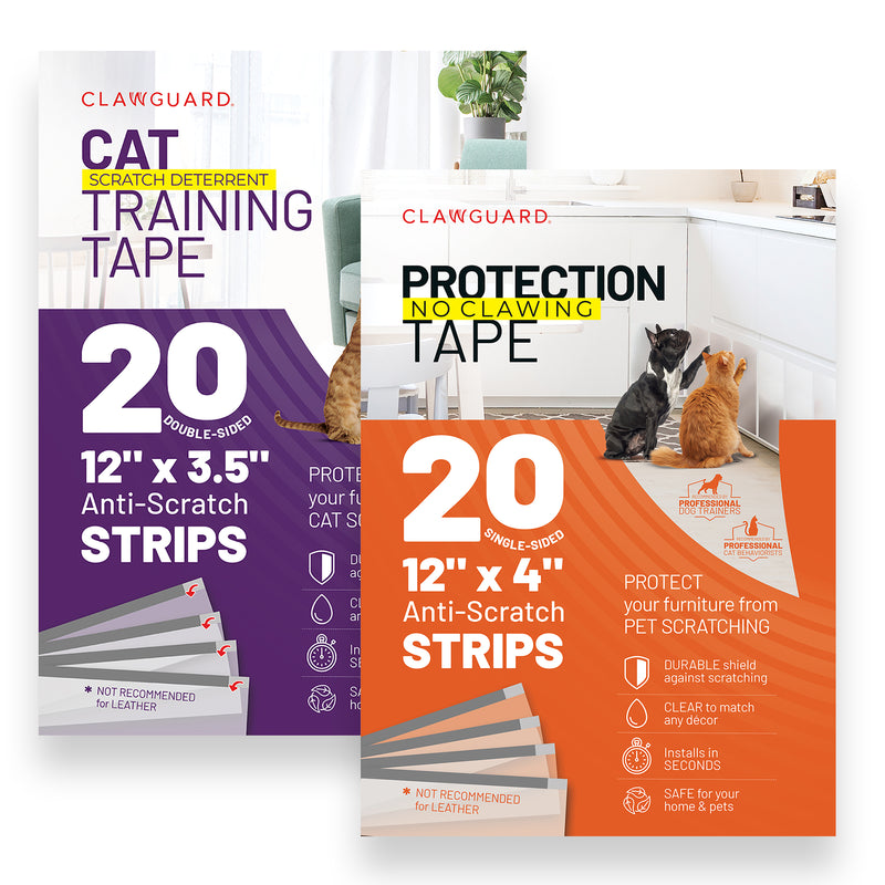 Scratch Deterrent Bundle Pack - Two (20) Pre-cut Strip Packs for Cats ...