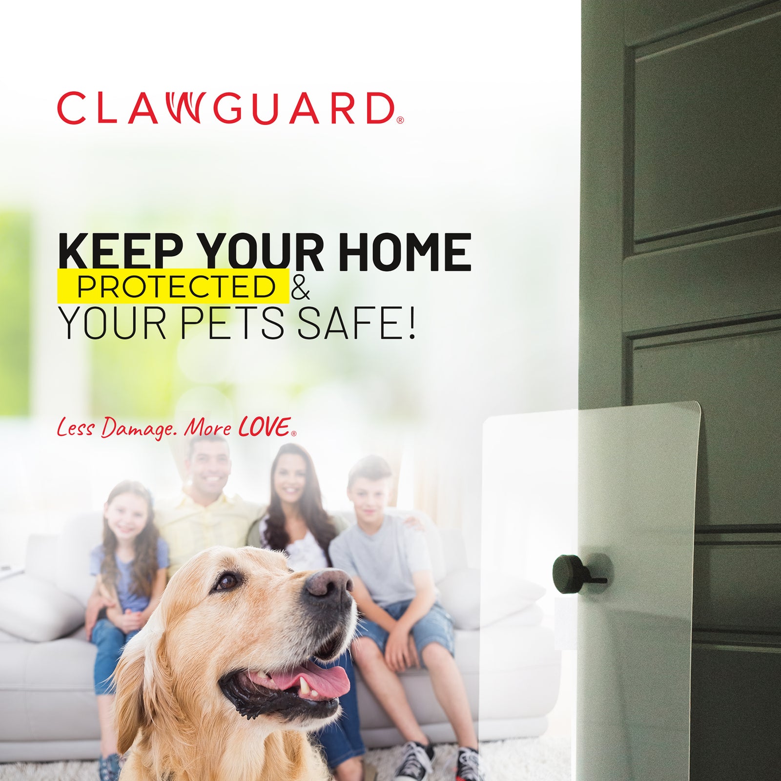 Heavy Duty Door Shields - Protection From Pet Scratching · Clawguard