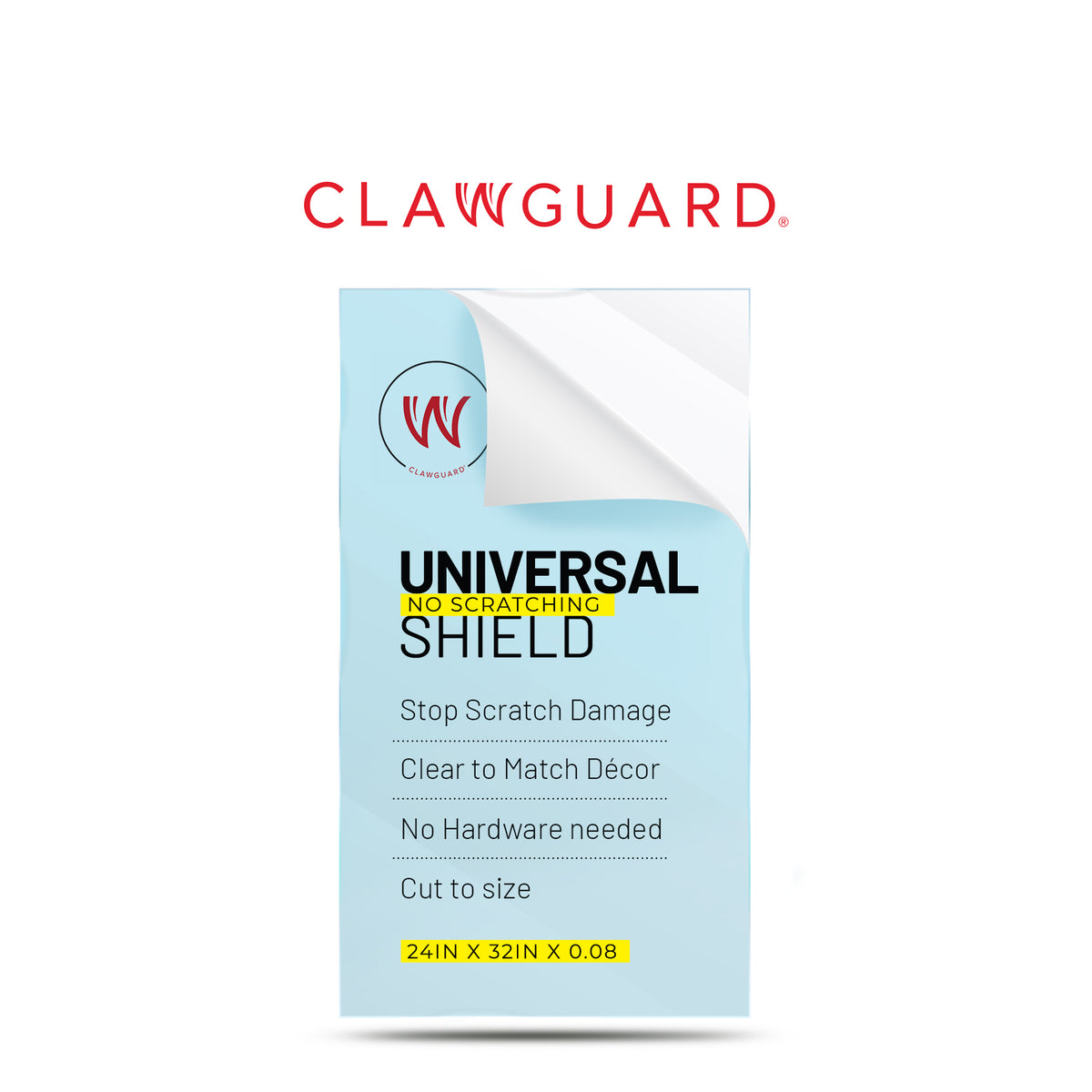 Universal Scratch Shield | Doors Walls Screens | 32in x 24in · Clawguard