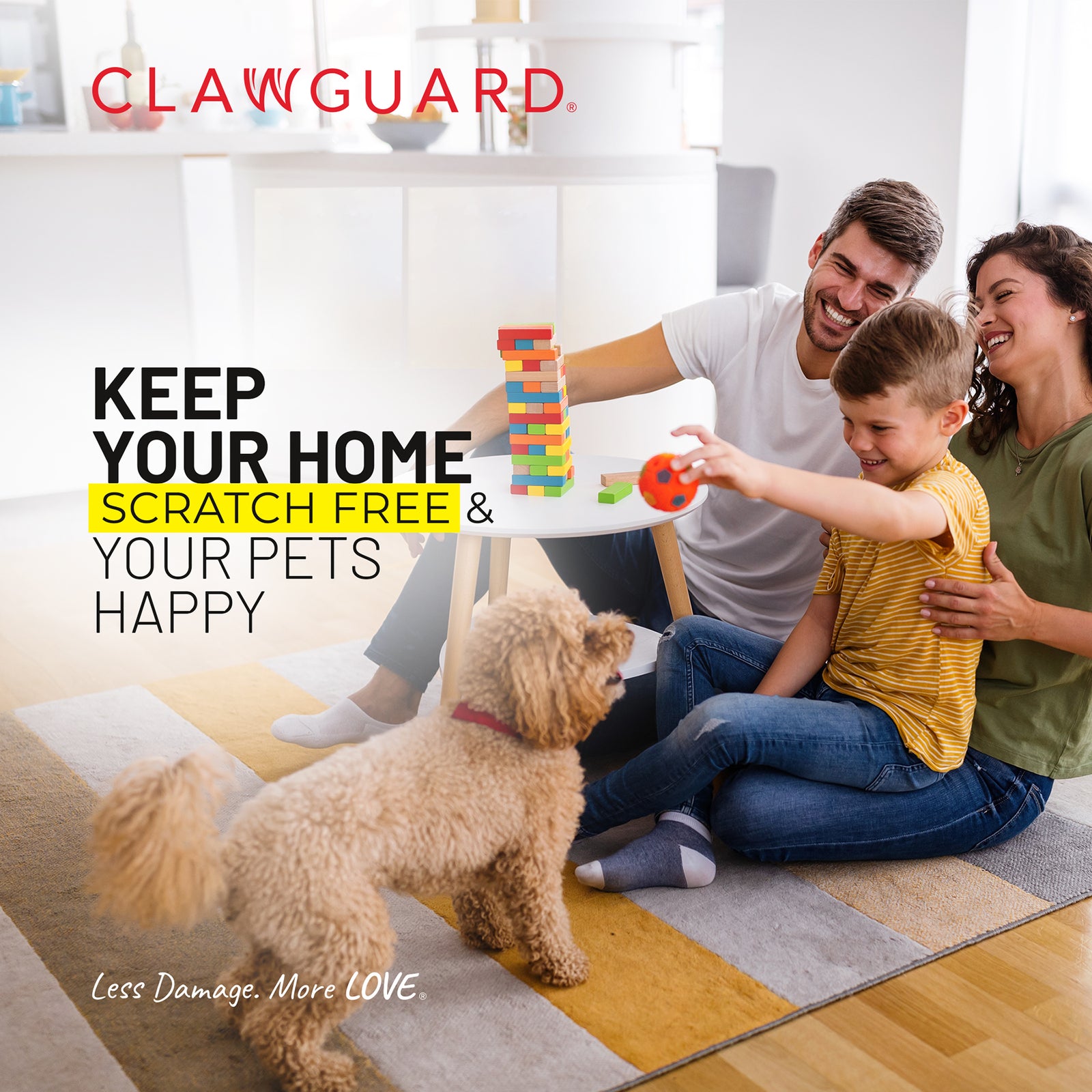 Universal Scratch Shield | Doors Walls Screens | 32in x 24in · Clawguard